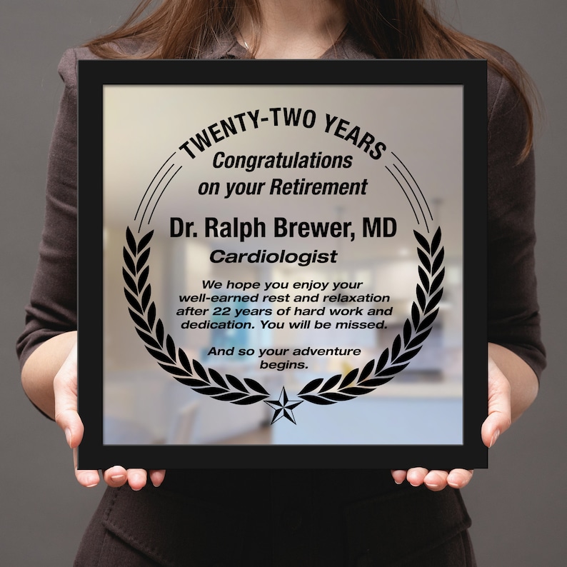 Custom Employee Appreciation Plaque: Laser Engraved Mirrored Gift - Etsy