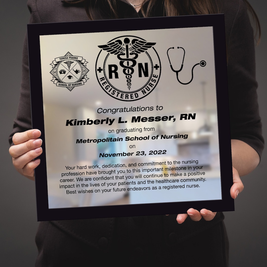 Nurse Graduation Plaque: Personalized RN Gift and Nurse Graduation Gift ...