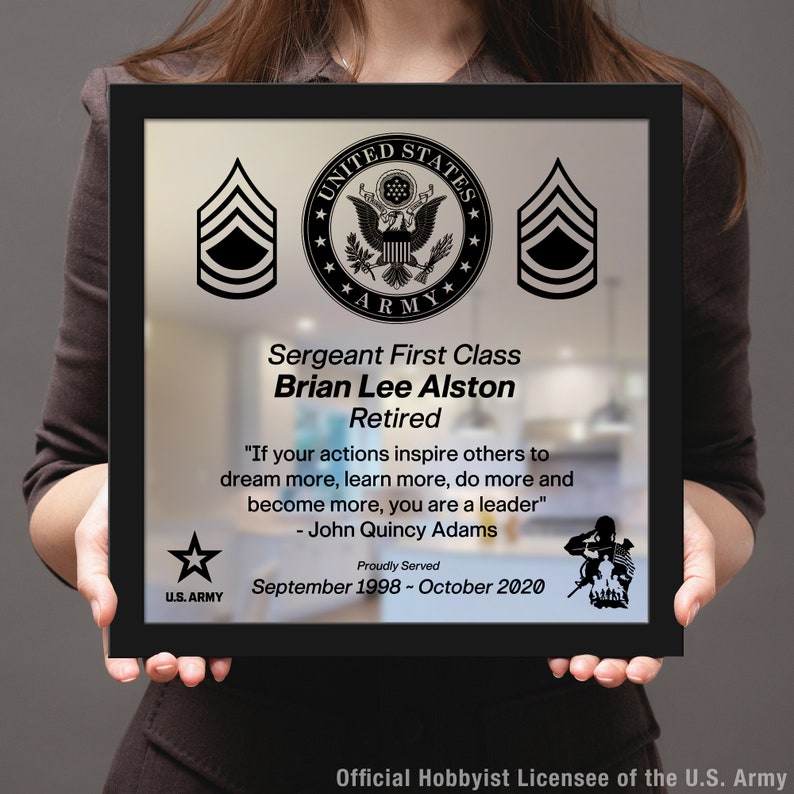Army Appreciation Custom Plaque. A Military Retirement Gift or PCS Gift ...