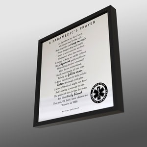 Paramedic's Prayer Mirror Plaque | Unique CUSTOM Paramedic Gift for ...