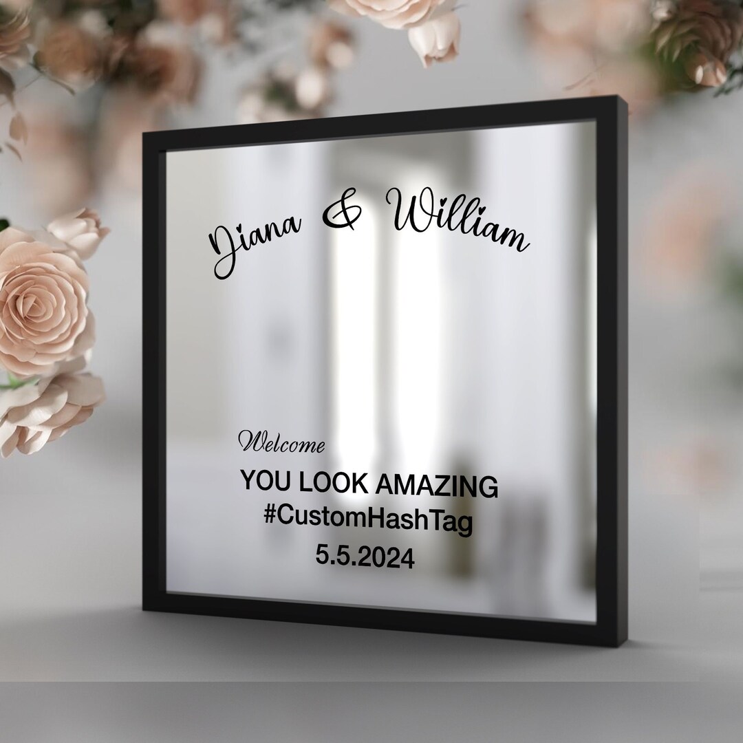 Wedding Selfie Station Mirror: Custom Mirror Sign for Photos and ...