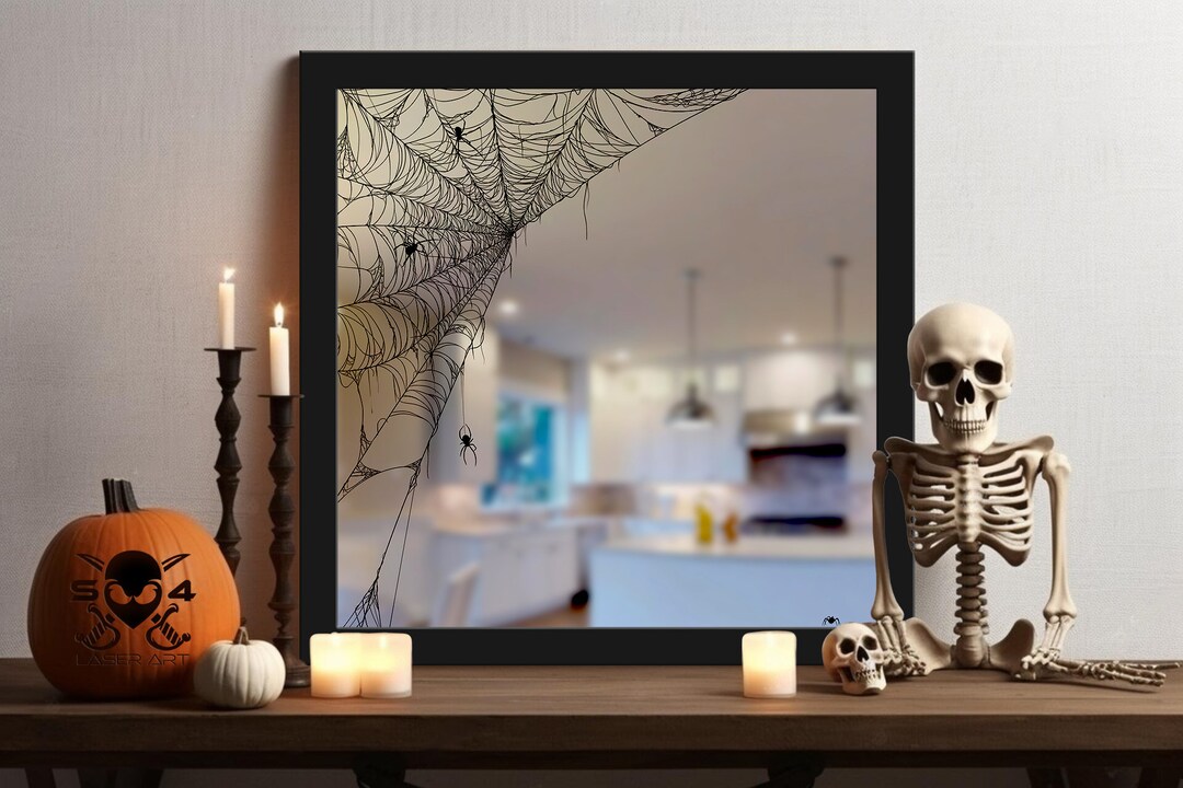 Gothic Mirror Plaque: Personalized Halloween Horror Decor - Etsy