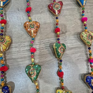 Handmade Rajasthani Strings Beaded Indian Wall Hanging Decoration Door ...