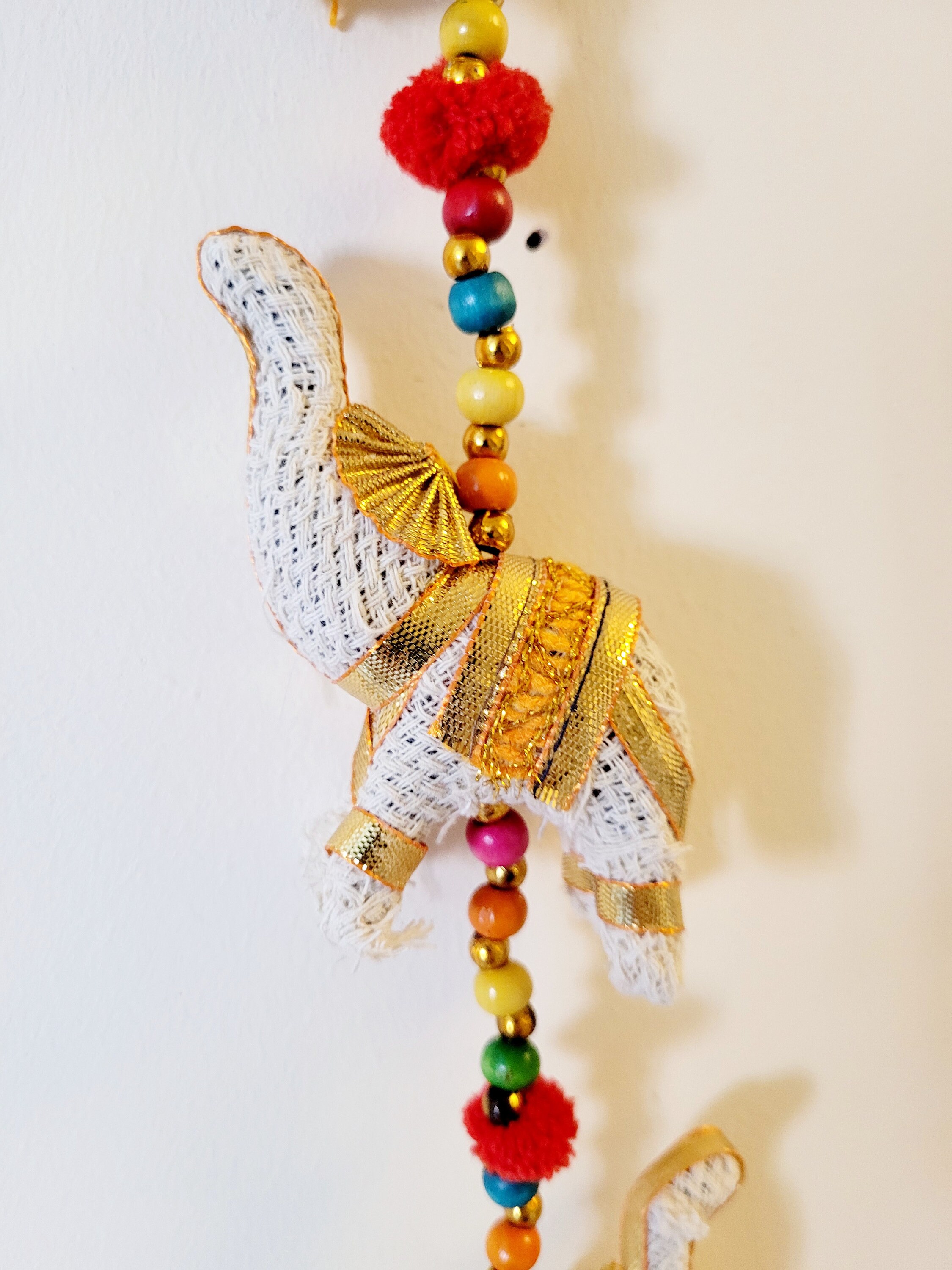 Handmade Rajasthani Strings Beaded Indian Wall Hangingbdecoration Door ...