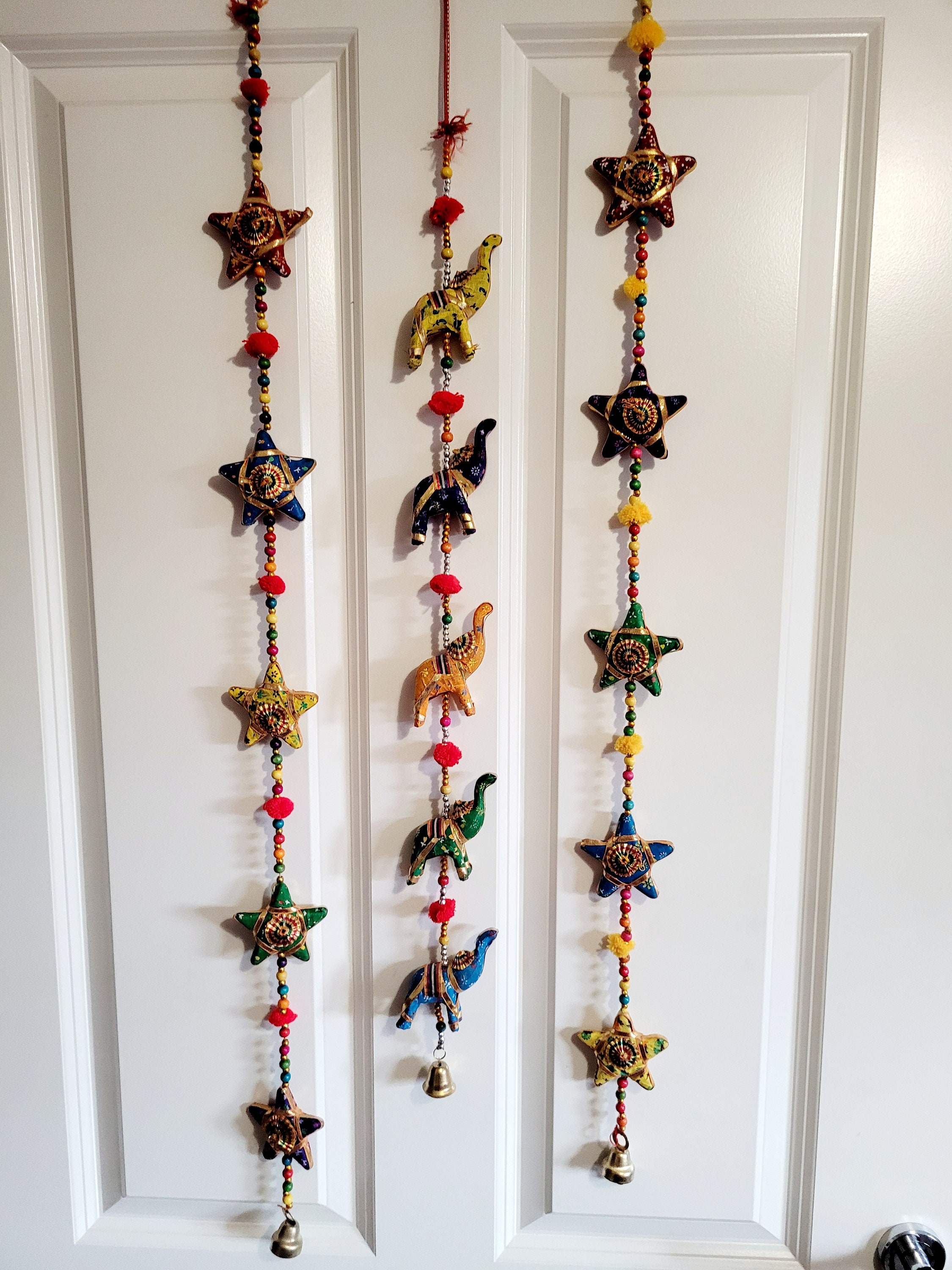 Handmade Rajasthani Strings Beaded Indian Wall Hangingbdecoration Door ...
