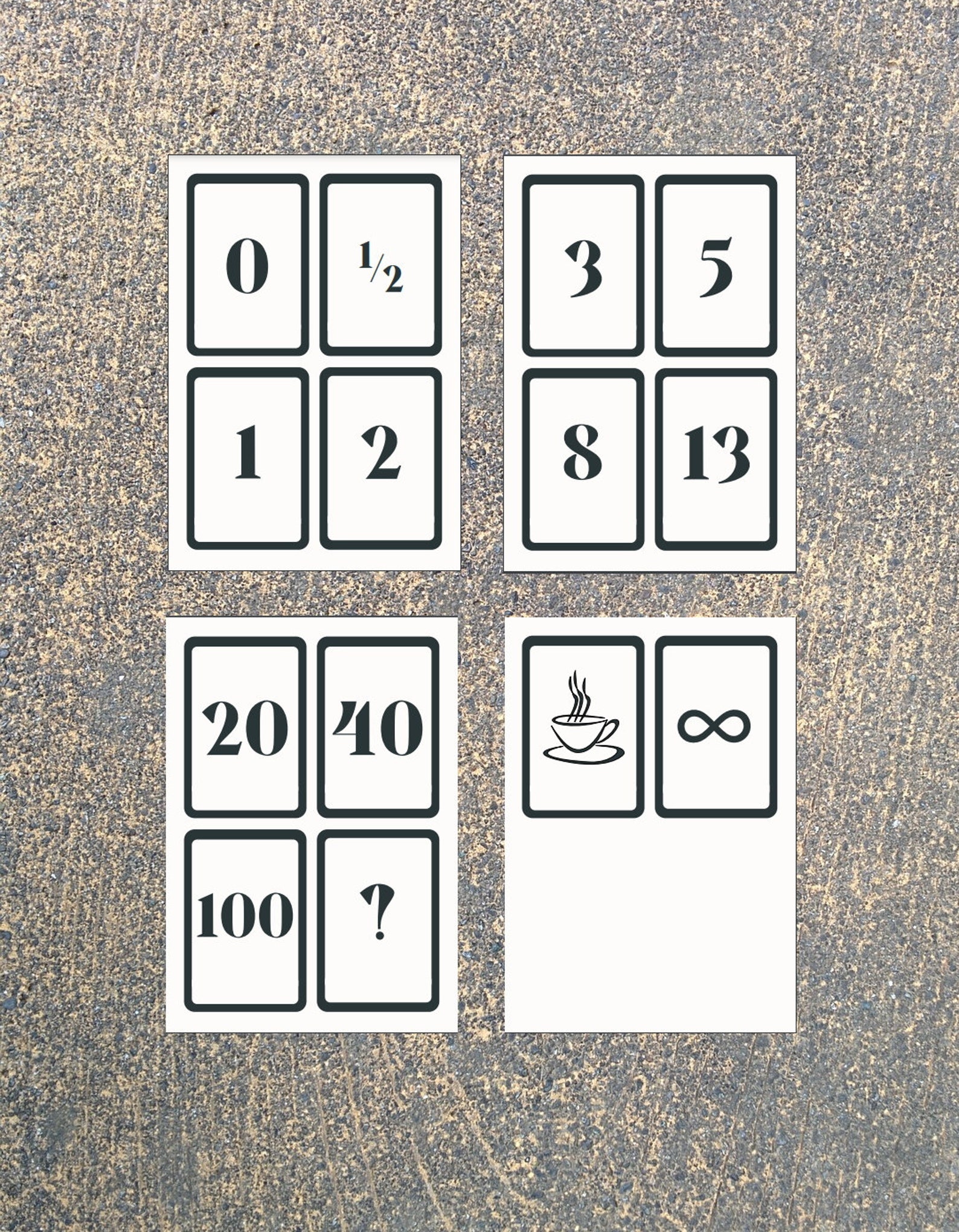 Agile Planning Poker Cards Printable PDF - Etsy