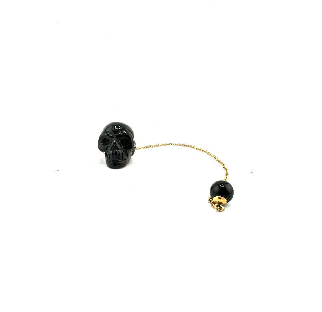 Pendulum: Skull Black Onyx - Etsy