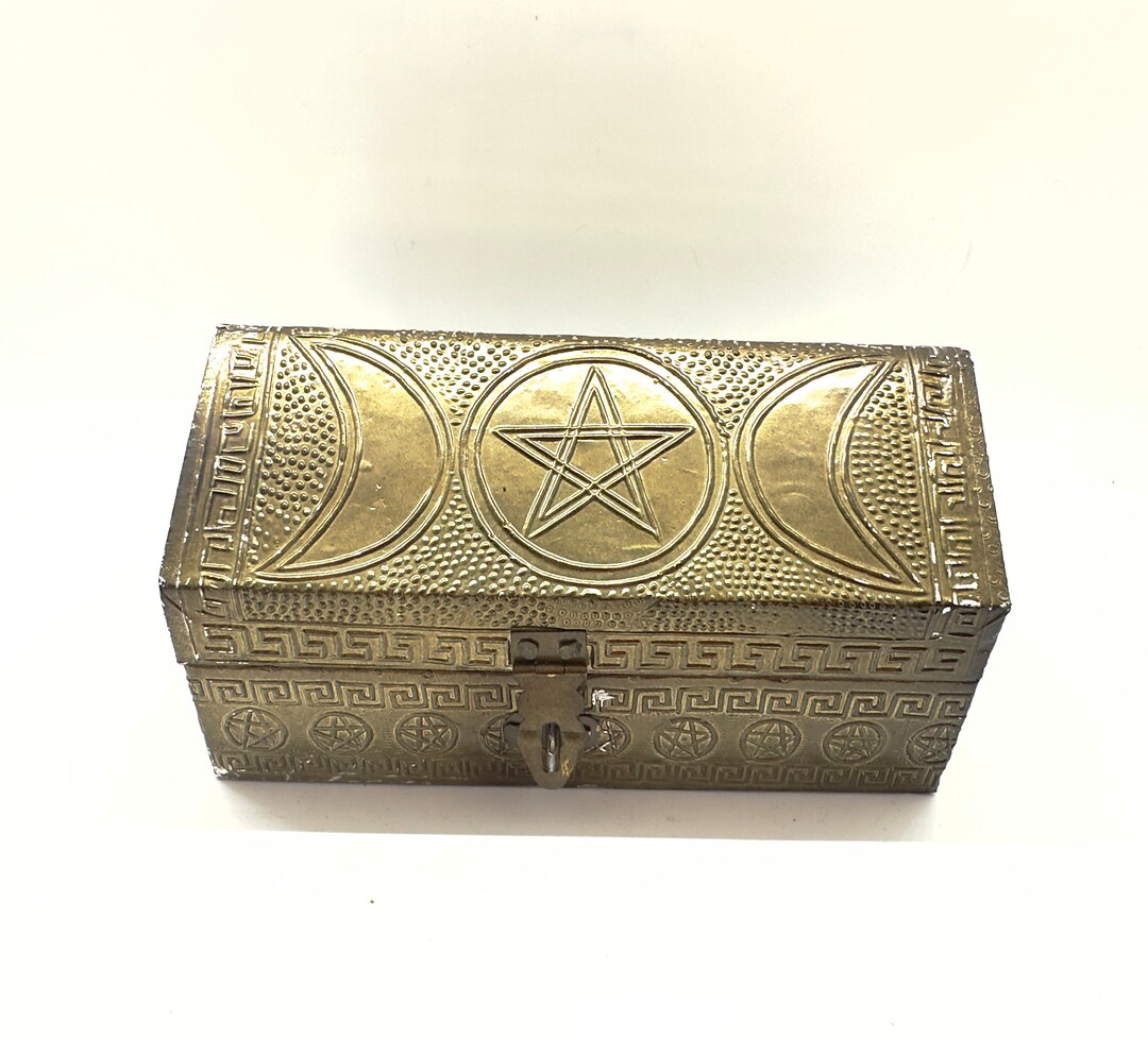 Triple Moon Pentagram Box - Etsy