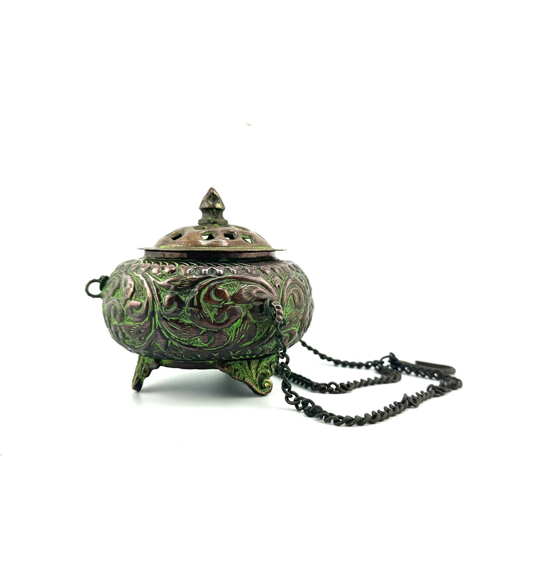 Tibetan Hanging Censer Burner Antique Green 4h - Etsy