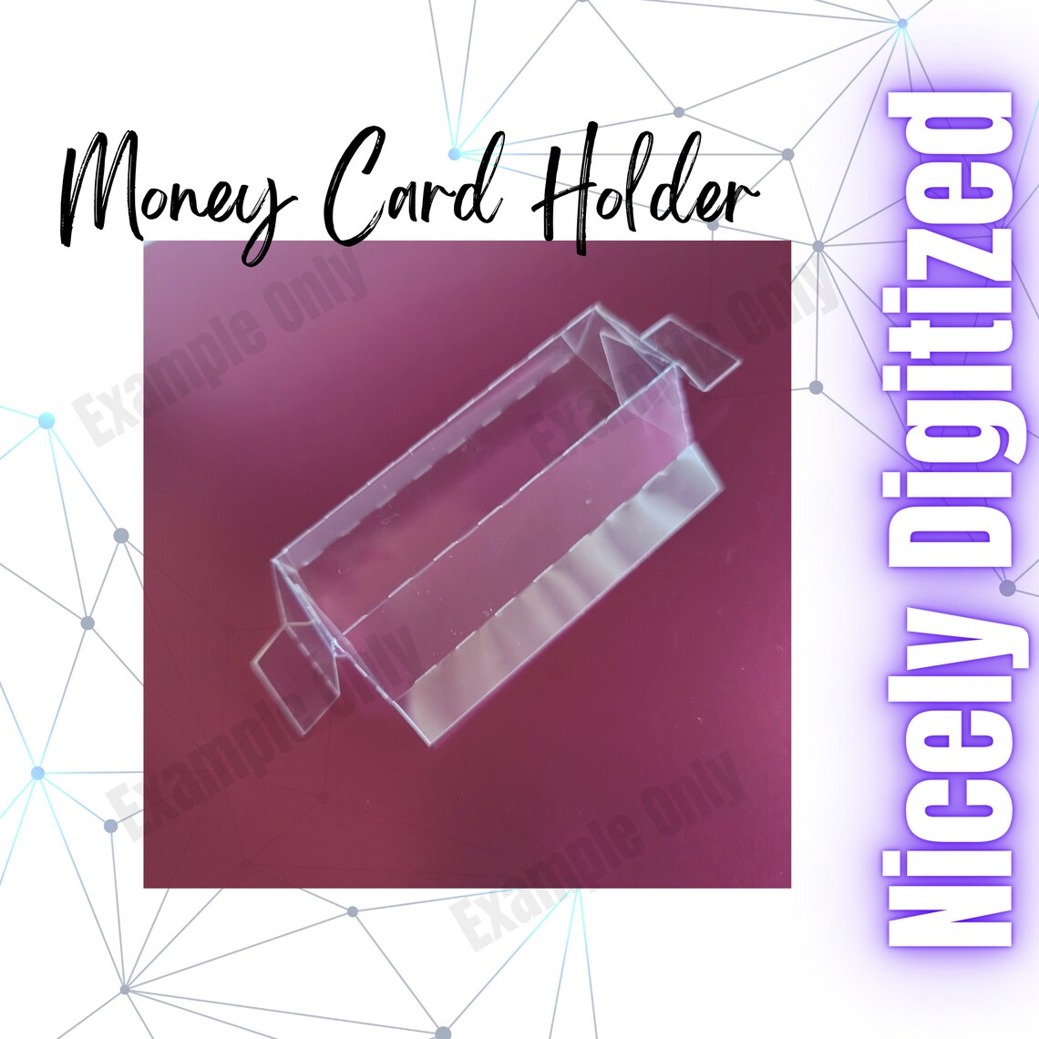 Money Card Holder Template Money Card Holder SVG Digital - Etsy