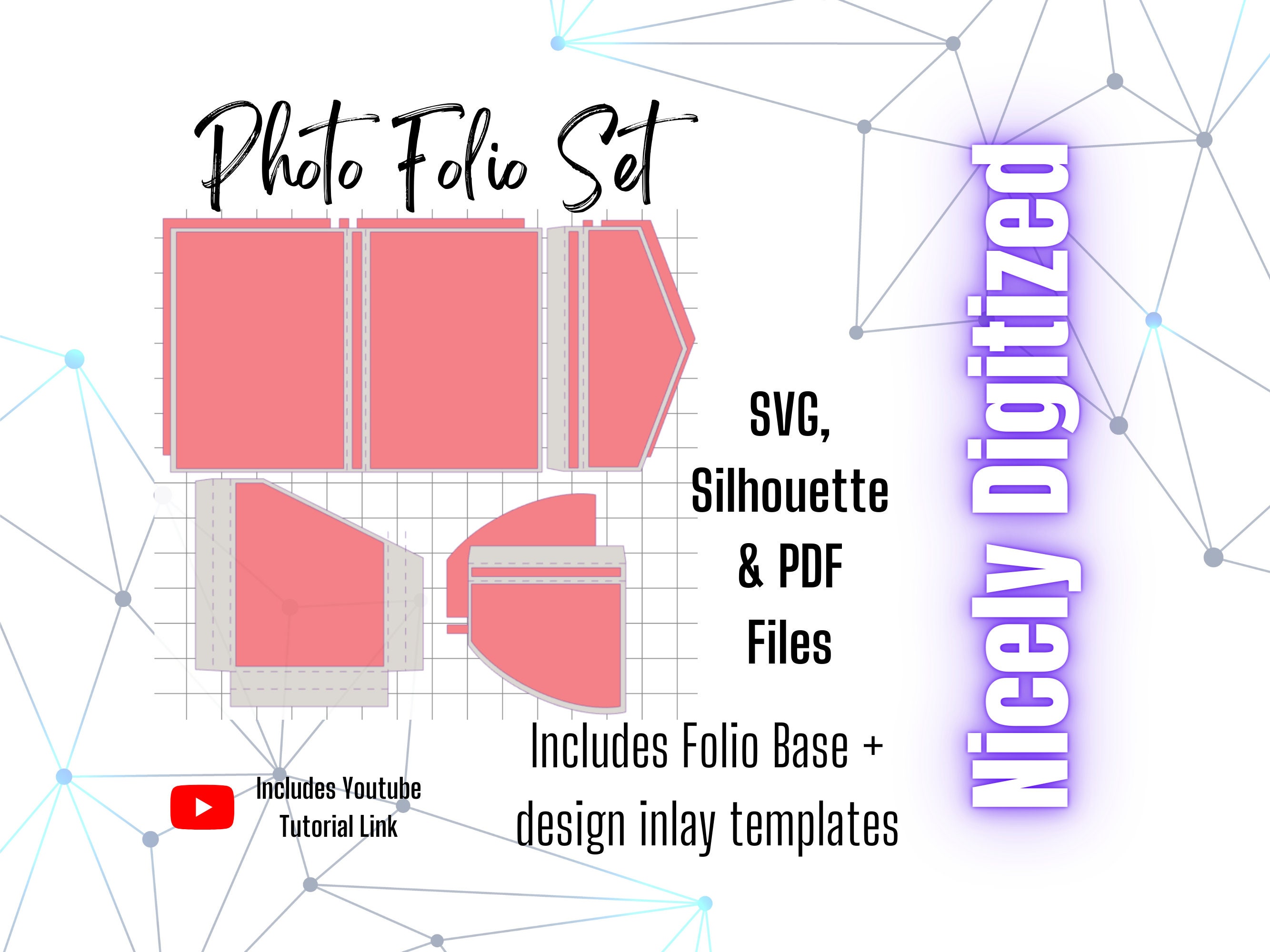 Photo Folio Template: SVG, Silhouette, & PDF Files (digital Download ...