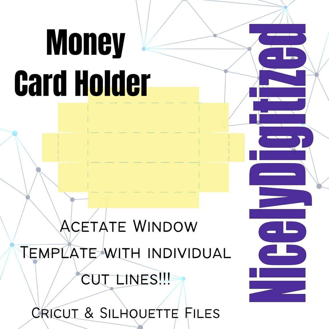 Money Card Holder Template Money Card Holder SVG Digital - Etsy