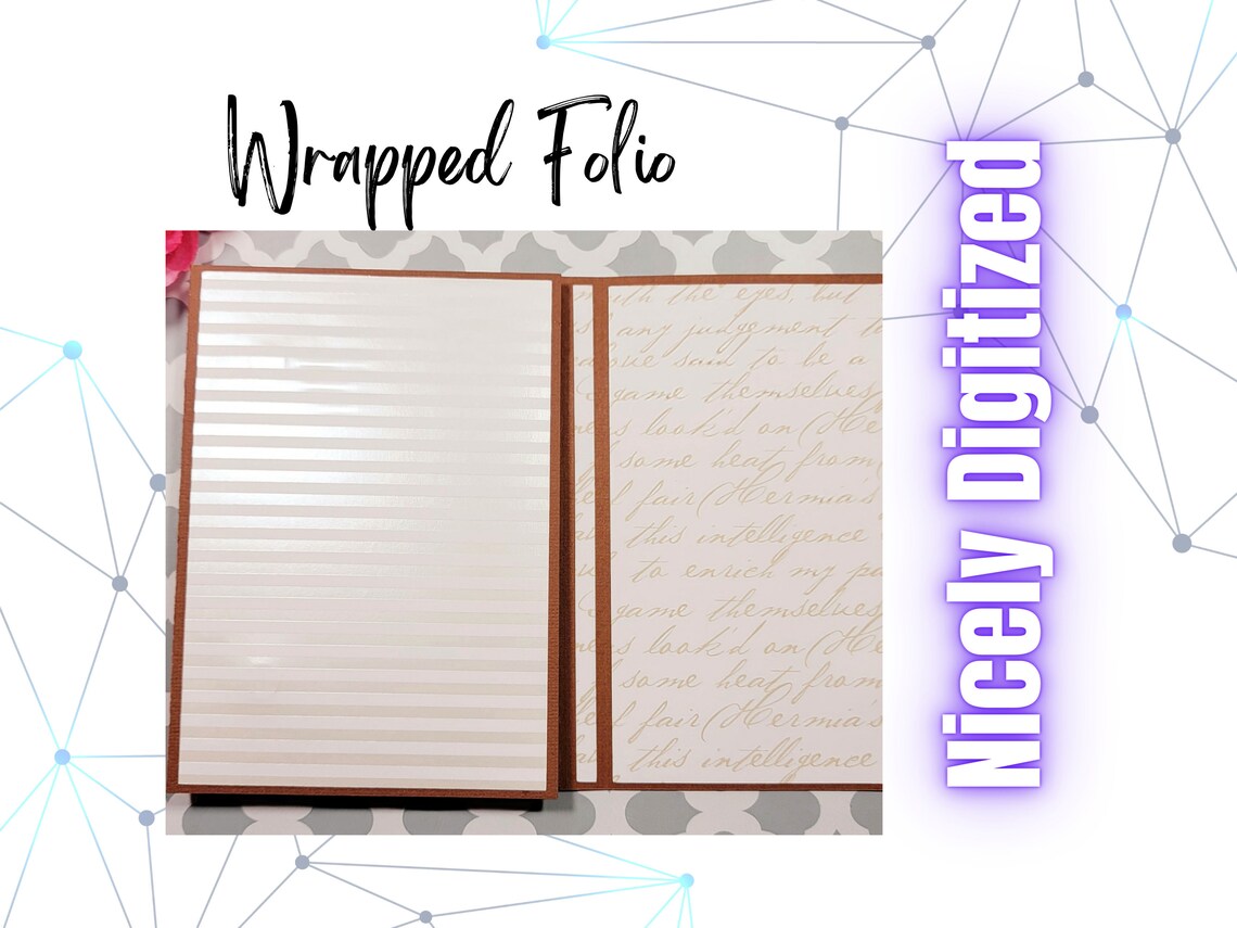 Wrapped Folio Set, Junk Journal, Folio SVG File, Folio Silhouette File ...