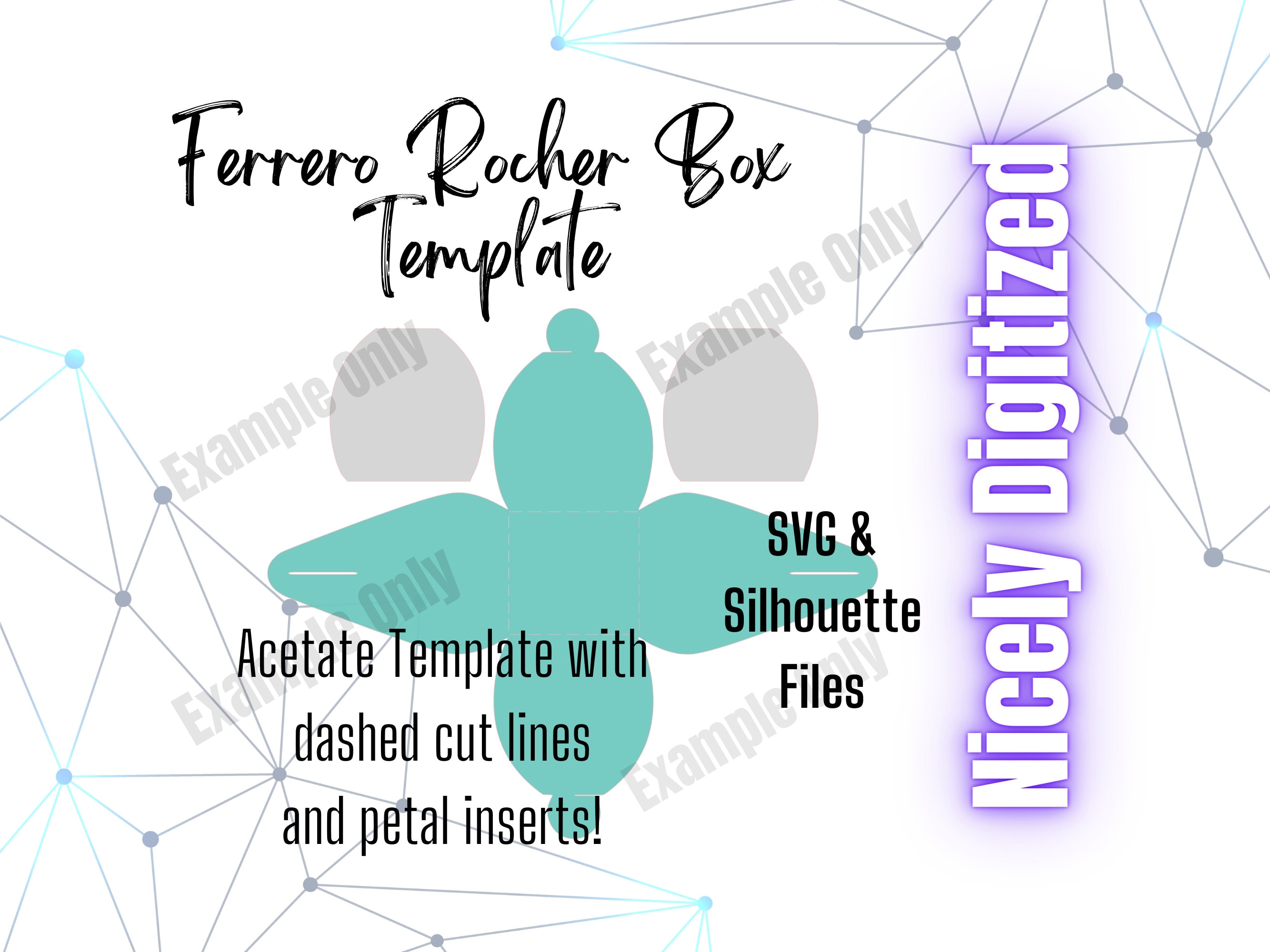 Ferrero Rocher Box Template, Clear Treat Holder, SVG, Digital Download ...