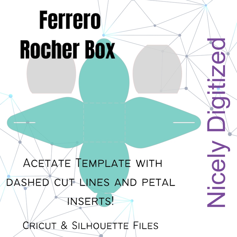 Ferrero Rocher Box Template Clear Treat Holder SVG Digital - Etsy