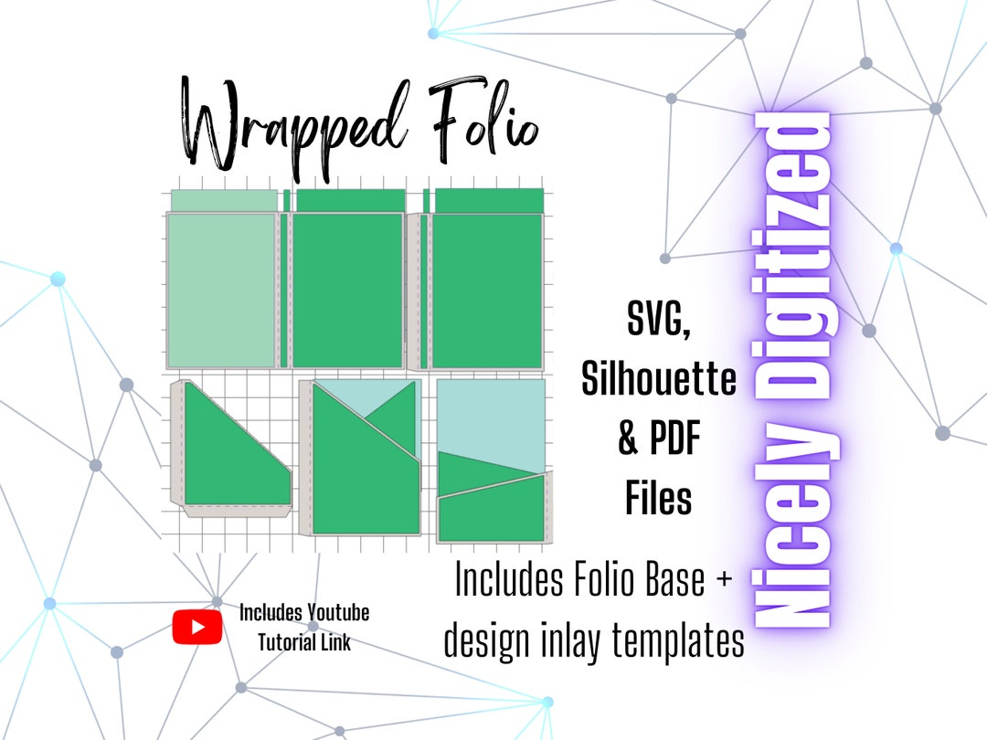 Wrapped Folio Set, Junk Journal, Folio SVG File, Folio Silhouette File ...