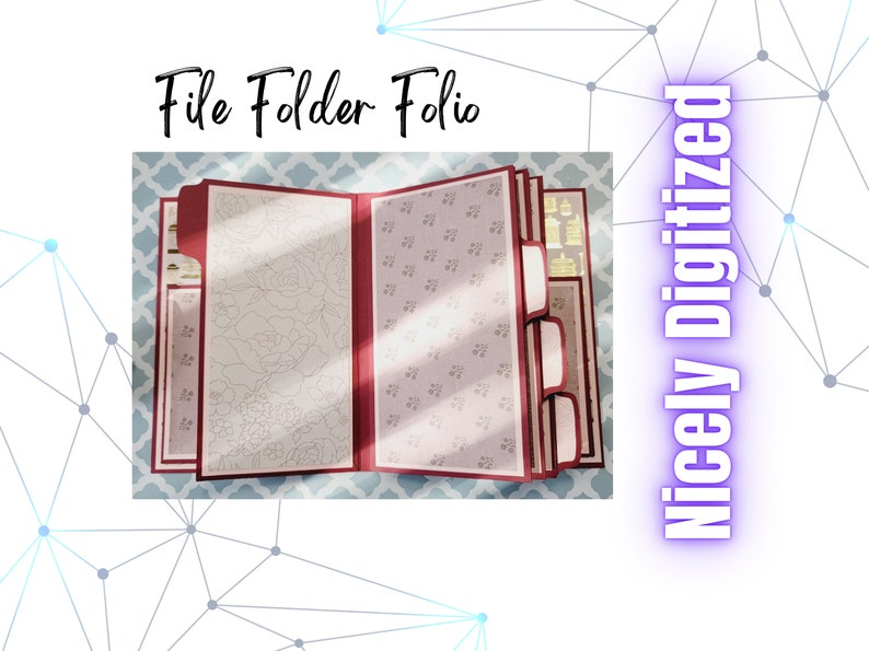Junk Journal Folio Template: File Folder, Cash Stuffing (SVG, PDF) - Etsy