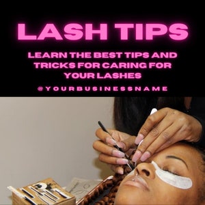 PINK LASH TECH Social Media Bundle, Lash Tech Flyer, Lash Kit Bundle, Lash Tech Social Media ...