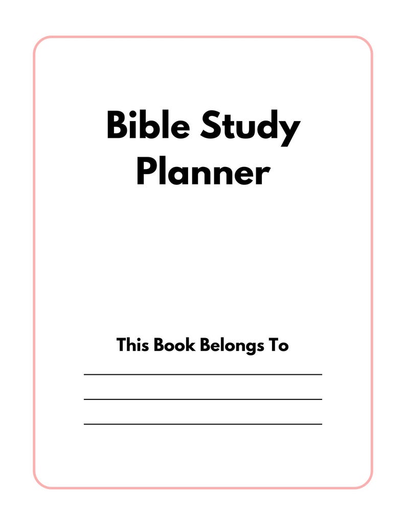 Editable Bible Study Planner Template: Canva PDF (MRR & PLR Rights) - Etsy