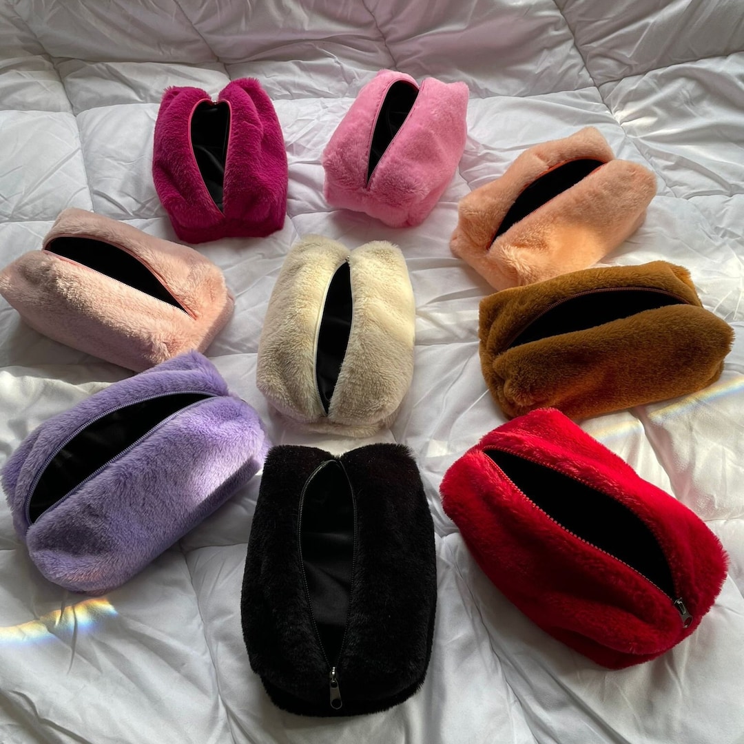 20 Color Fluffy Makeup Bagcute Pencil Casesherpa Cosmetic - Etsy