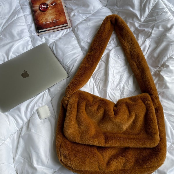 Fuzzy Tote Bag - Etsy