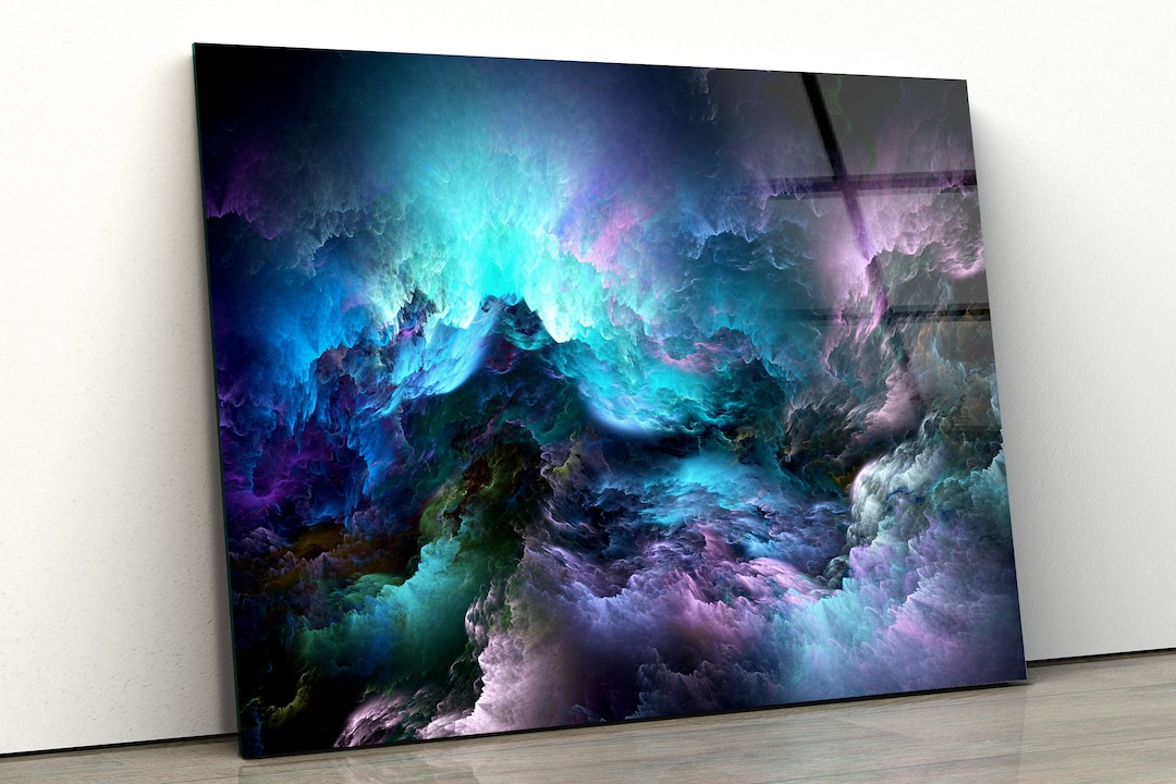 Tempered Glass Wall Art, Abstract Wall Art, Large Wall Glass Art ...