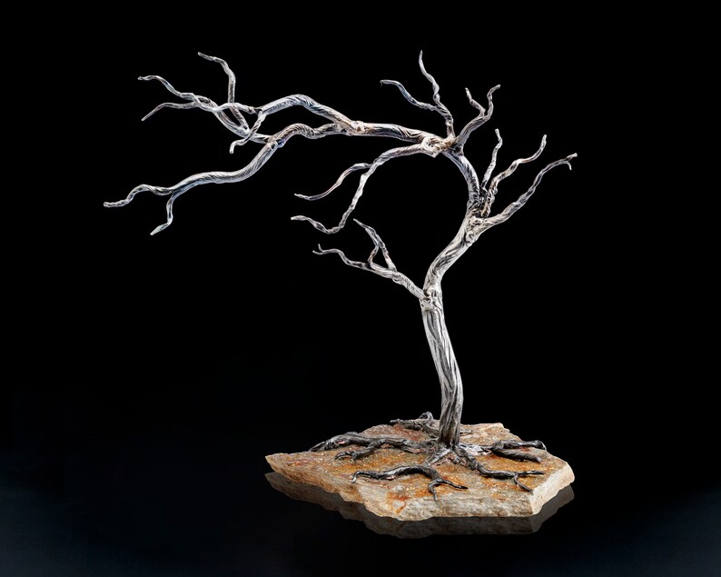 Westwind Hand Forged Steel Tree Metal Sculpture Steel Art Nature ...
