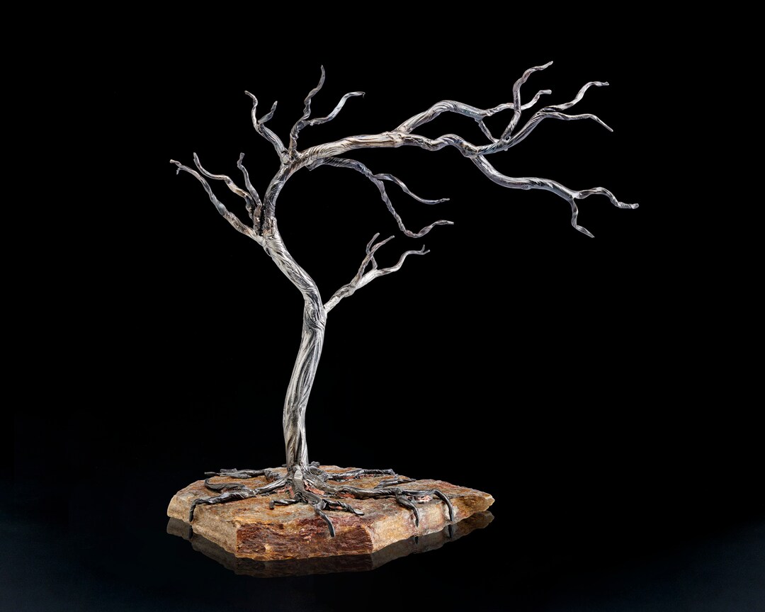 Westwind Hand Forged Steel Tree Metal Sculpture Steel Art Nature ...