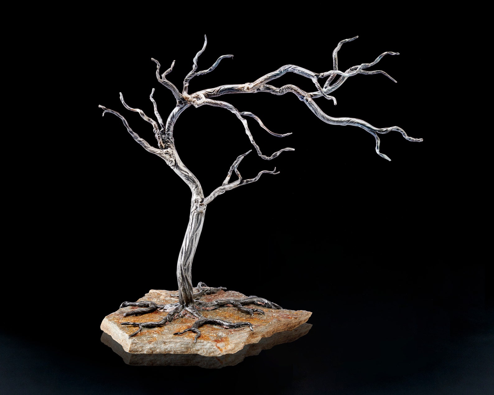 Westwind Hand Forged Steel Tree Metal Sculpture Steel Art Nature ...