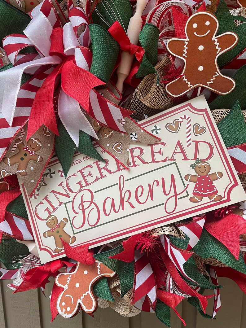 GRETEL - XL Christmas Gingerbread Wreath - Etsy
