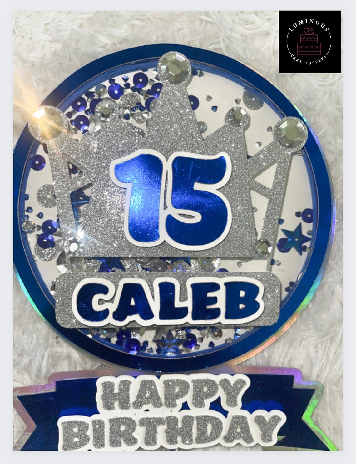 King/prince Crown Cake Topper Shaker W/ Lights FREE GIFT - Etsy