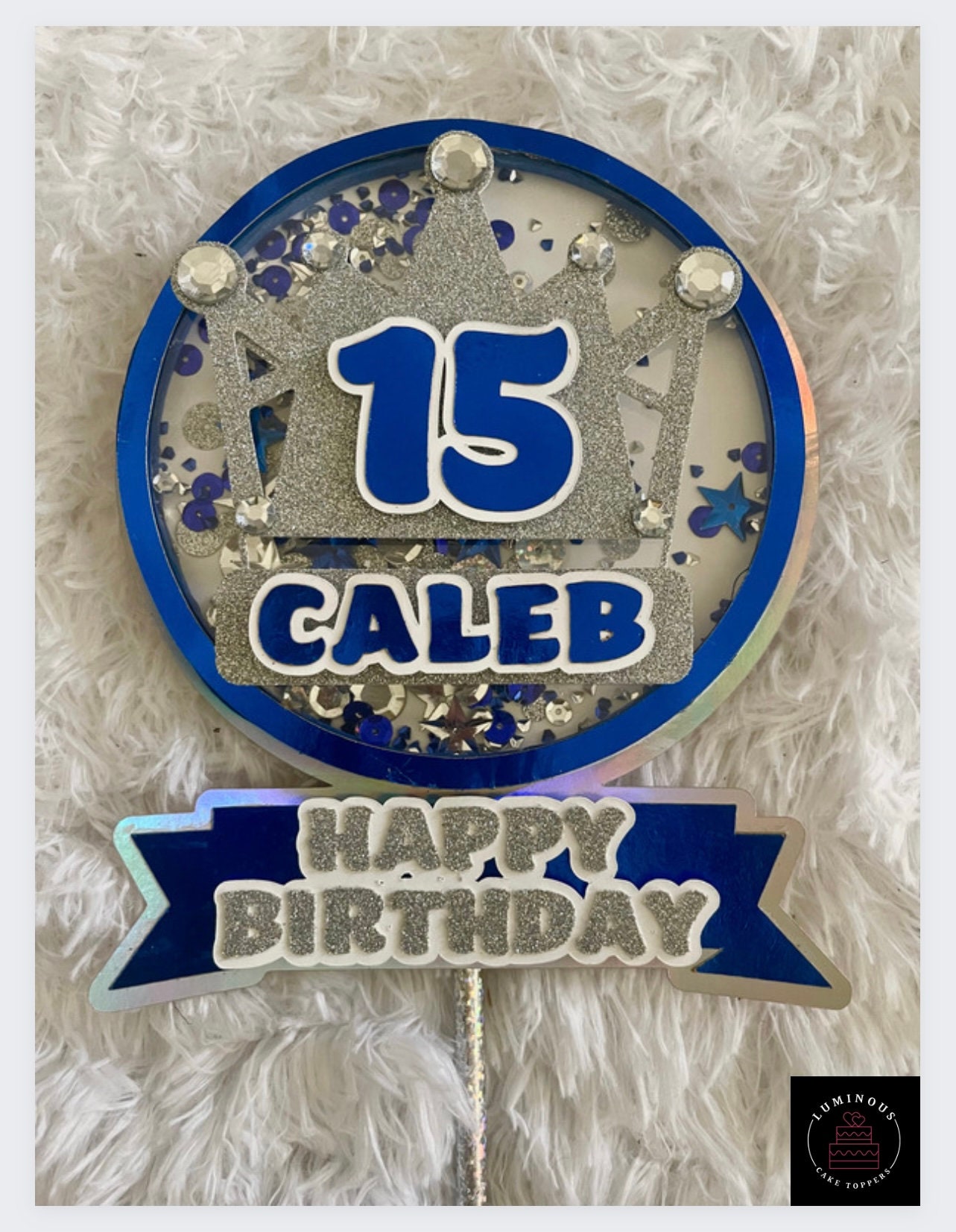 King/prince Crown Cake Topper Shaker W/ Lights FREE GIFT - Etsy