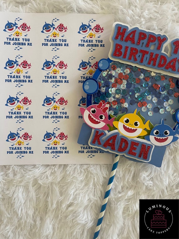 Baby Shark Cake Topper Shaker With Lights FREE GIFT | Etsy