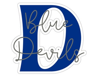 Duke Blue Devils 3 Premium Vinyl Decal Licensed NCAA Set of 2 - Etsy