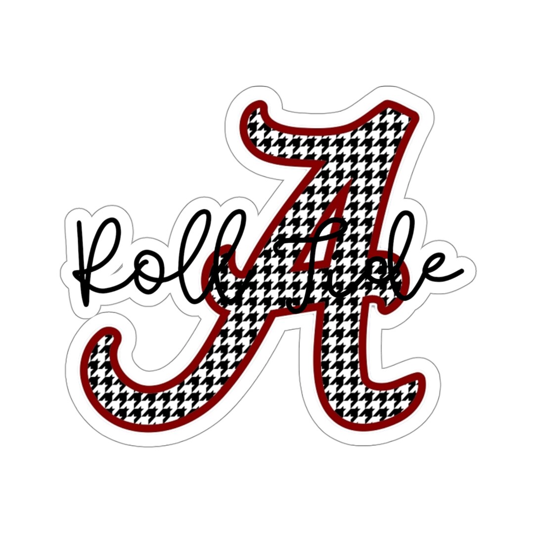 Alabama Houndstooth Sticker Decal Roll Tide Black - Etsy