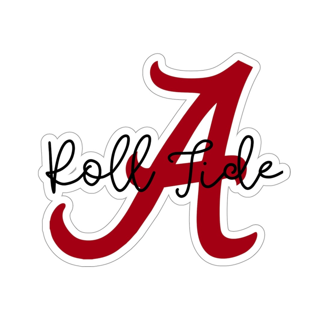 Alabama Sticker Decal Roll Tide Black - Etsy