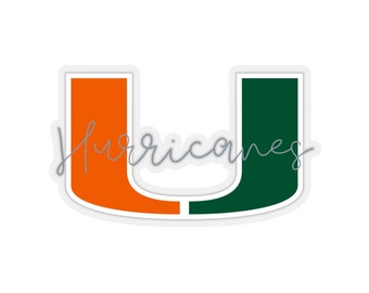 University of Miami Decal - Etsy