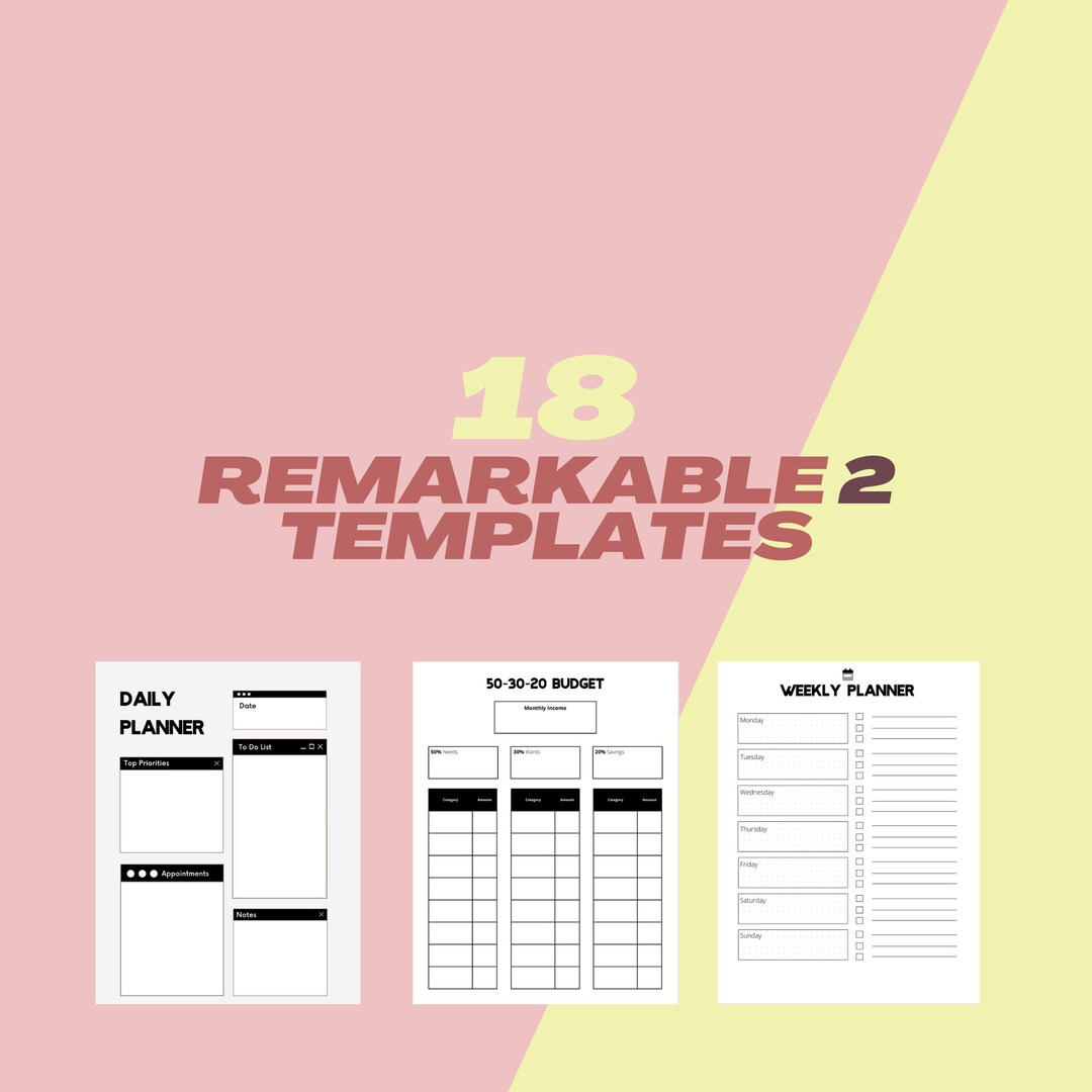 18 Remarkable 2 Templates - Etsy
