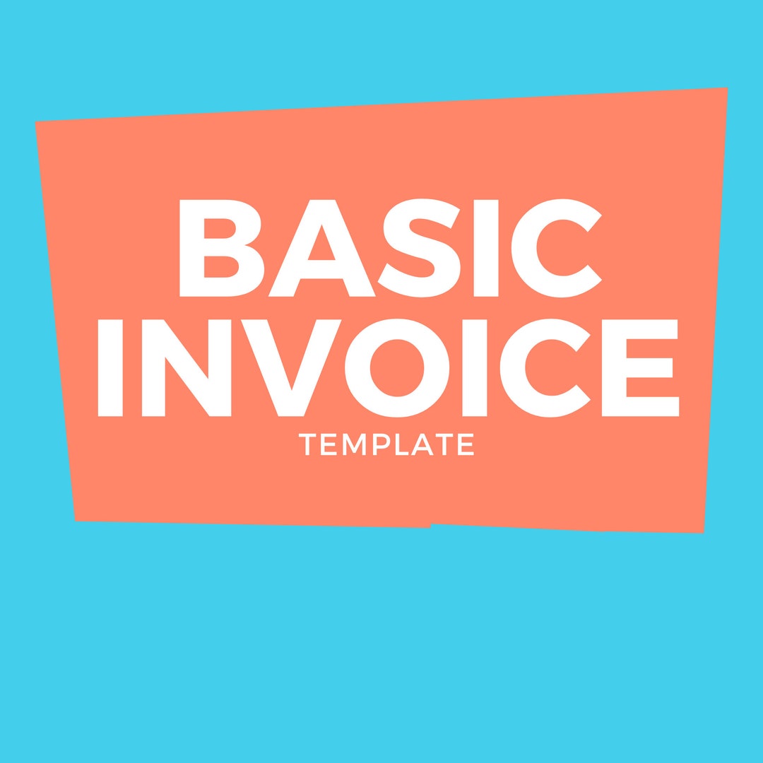 Basic Invoice for Small Businesses - Etsy
