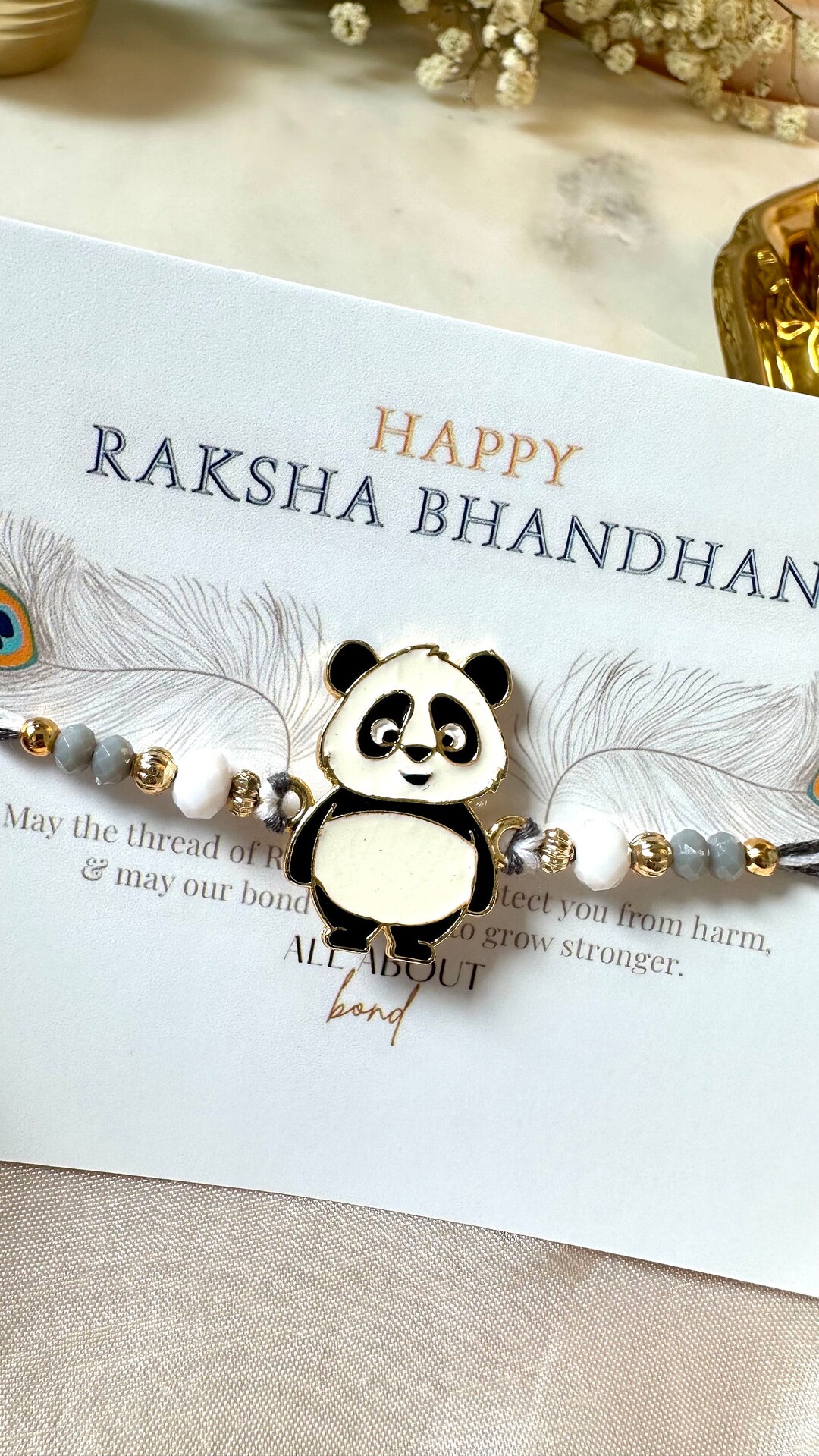 Unicorn & Panda Animal KIDS Rakhi Raksha Bandhan Rakhri Brother Sister Bracelet Indian ...