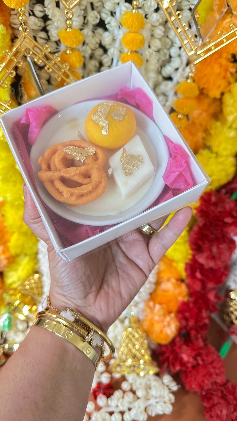 Rajwadi Bharat Mithai Thali Candle Set | Indian Diya Décor | Candle for ...
