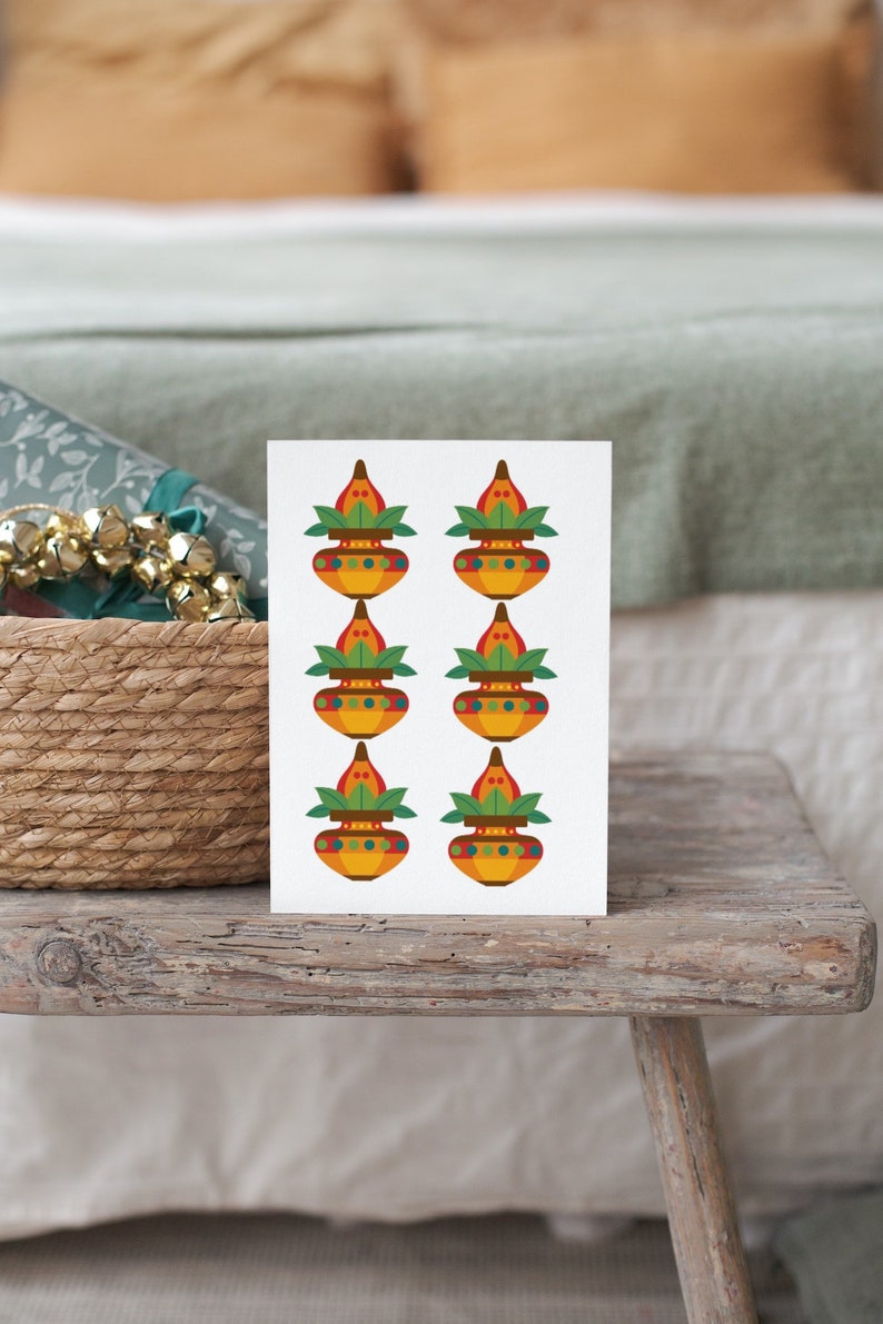 Diwali Toran Printable DIY Activity of Lotus Kalash Diya - Etsy