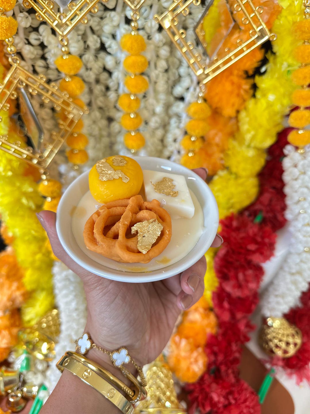 Rajwadi Bharat Mithai Thali Candle Set | Indian Diya Décor | Candle for ...