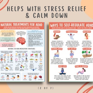 ADHD Coping Skills Bundle for Kids Teens (7 Pages Set) Mental Health ...