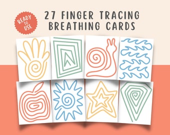 Mindfulness Finger Tracing Calming Printable Cards Calm Down Corner ...