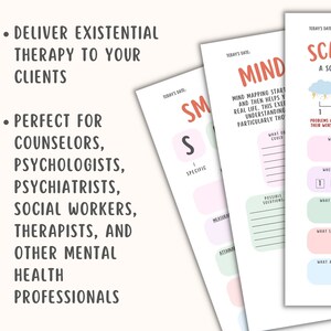 Solution Focused Therapy Worksheets, SFBT Worksheets, SFBT Questions ...