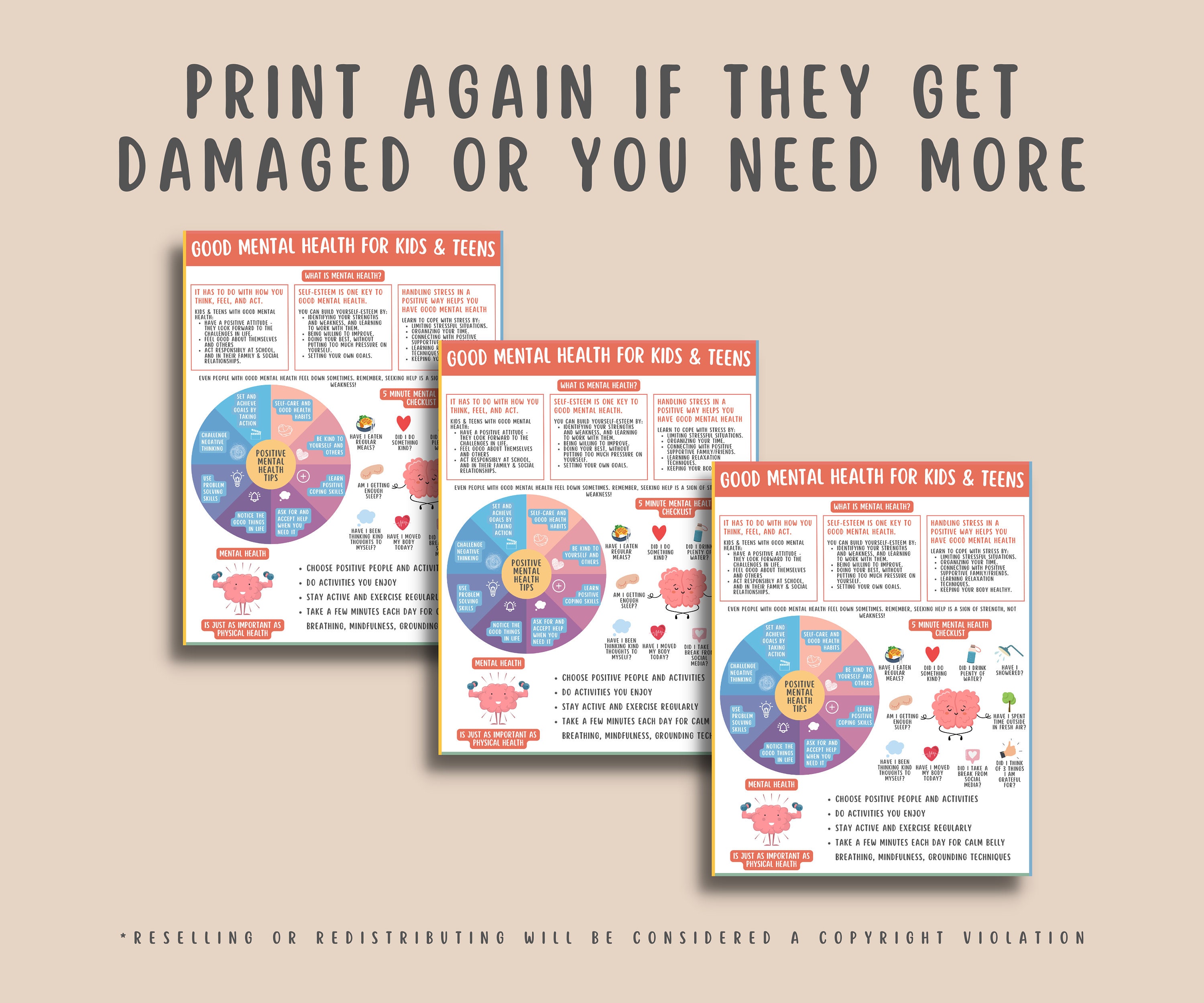 Mental Health Awareness Printable for Kids Teens Child - Etsy