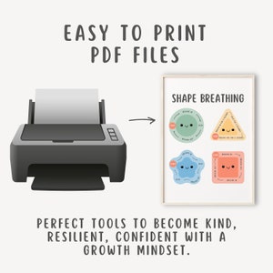 Shape Breathing Poster, Calming Corner Poster, Counseling Office Decor ...