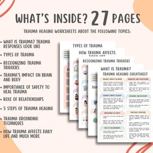 26 Trauma Healing Worksheets + Cheatsheet, Trauma and the Body, Trauma ...