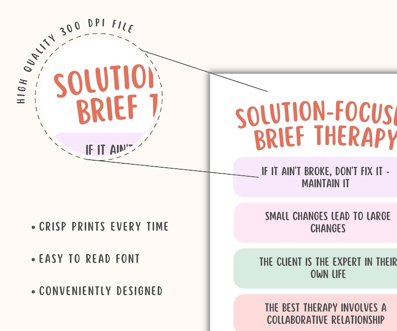 Solution Focused Therapy Worksheets SFBT Worksheets SFBT - Etsy